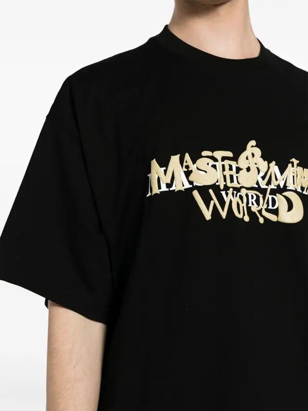 Mastermind World Logo-Print Cotton T-Shirt - Black | Editorialist