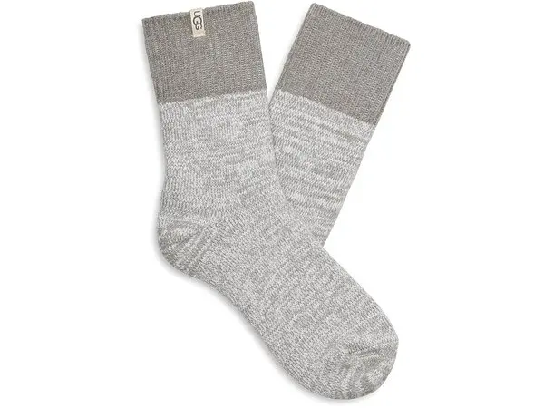UGG Rib Knit Slouchy Quarter Socks - Blue