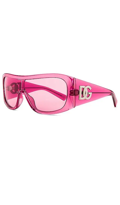 Dolce & Gabbana Mask Sunglasses - Pink Transparent  display picture 2