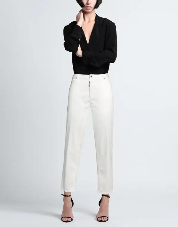 Dsquared2 Boyfriend Jeans In Stretch Denim - White