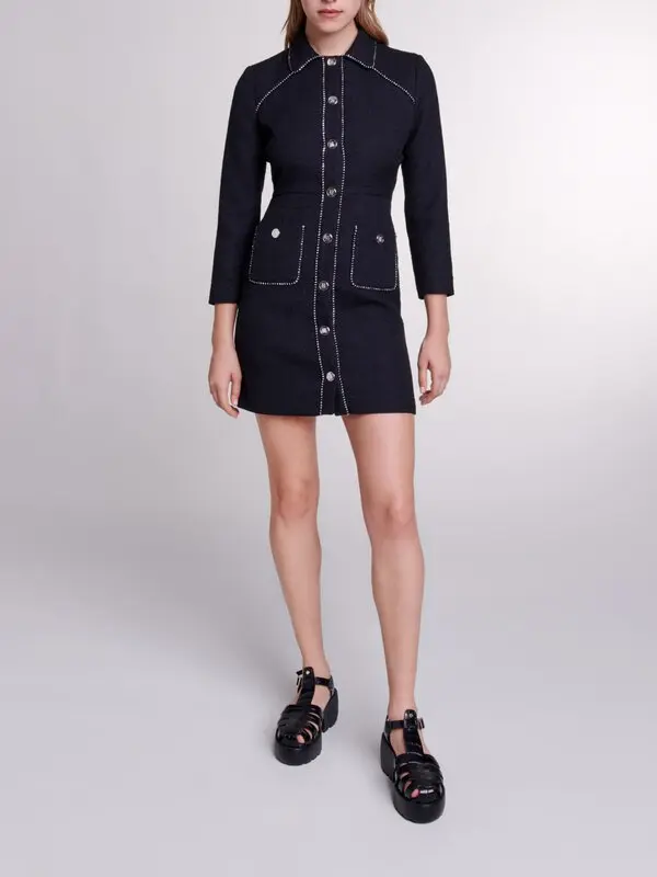 Maje Tweed Short Dress