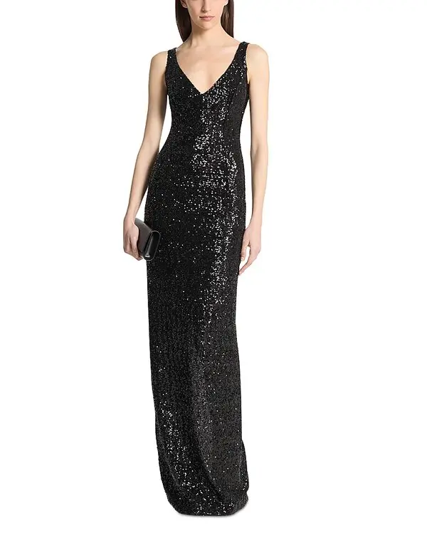 Michael Kors Sequined Gown - Black