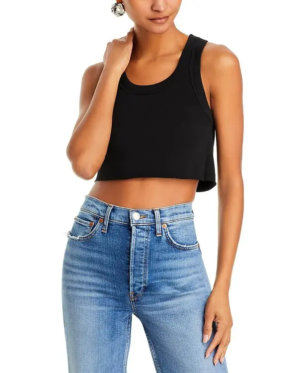 A.L.C. Halsey Cotton Tank Top - Black