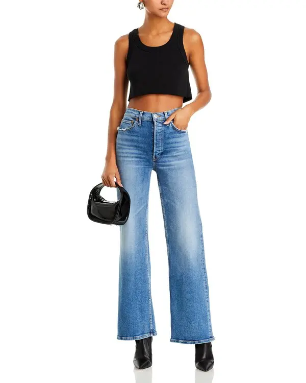 A.L.C. Halsey Cotton Tank Top - Black