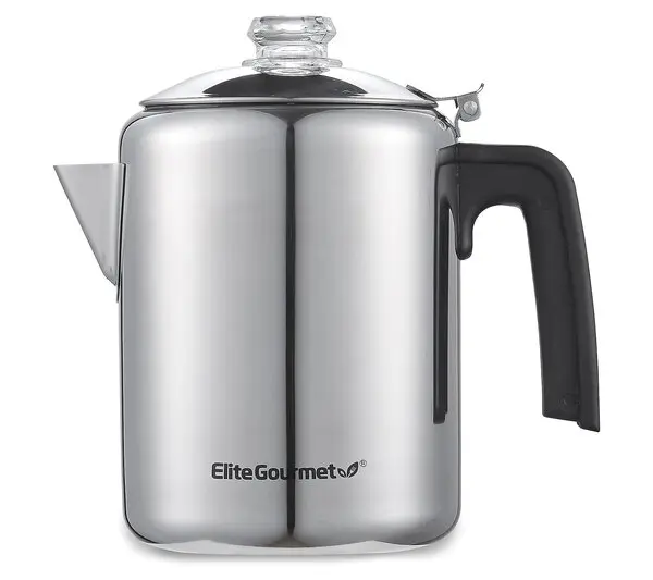 ELITE Gourmet 8-cup Classic Stovetop Coffee Per Colator - One-color