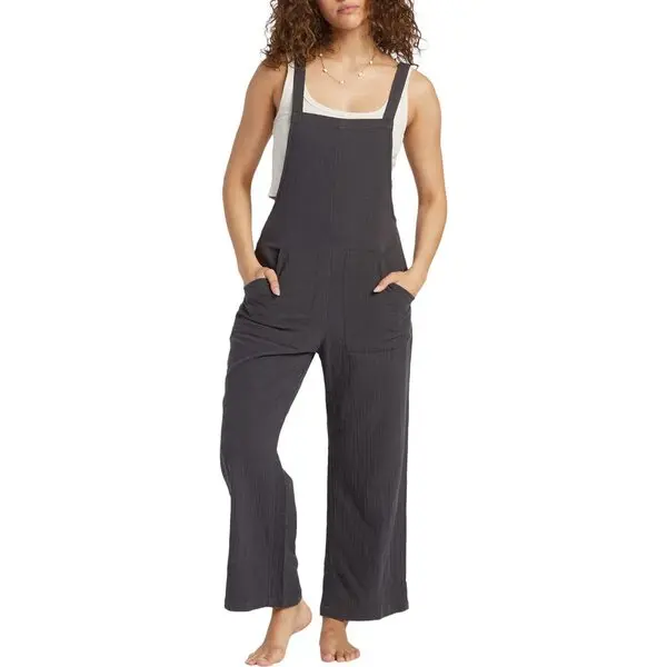 BILLABONG Pacific Time Cotton Gauze Jumpsuit - Blasted Blue
