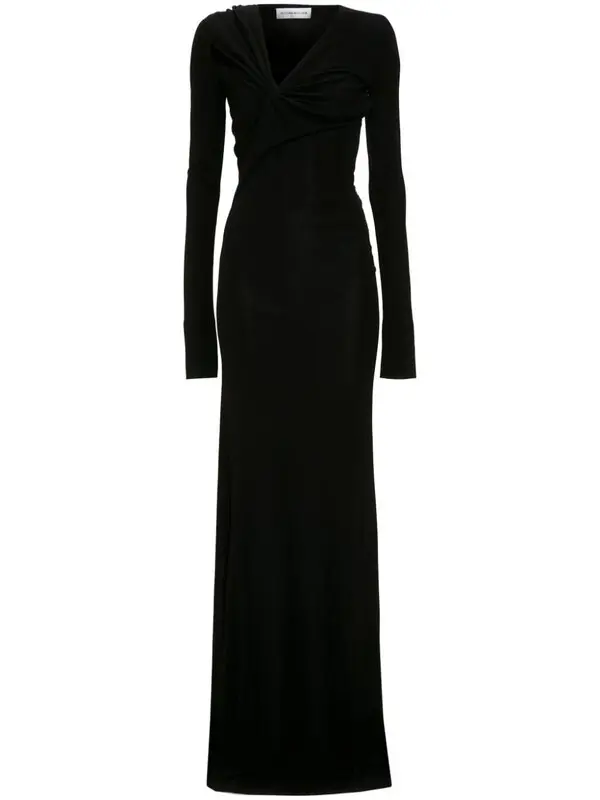 Victoria Beckham Draped Maxi Dress With Cut-out Detail