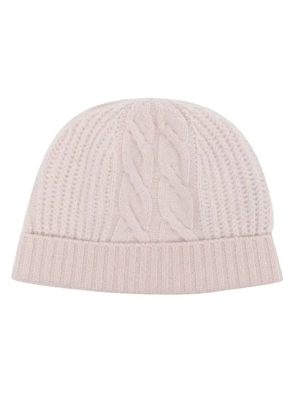 N.peal Cable-knit Organic Cashmere Beanie - Pink