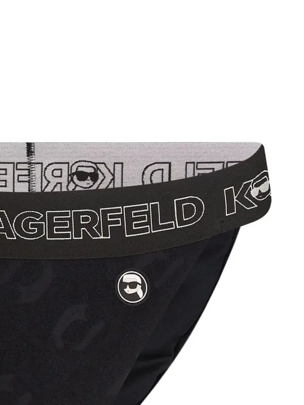 Karl Lagerfeld Ikon 2.0 Logo-appliqué Bikini Bottom