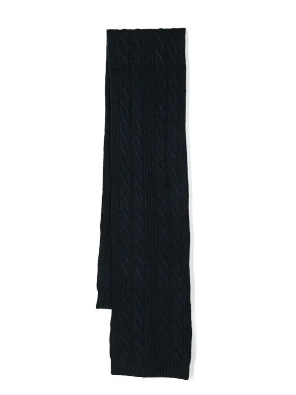N.peal Cable-knit Cashmere Scarf - Blue
