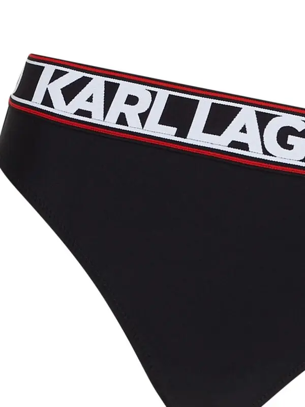 Karl Lagerfeld Logo-waistband Bikini Bottoms