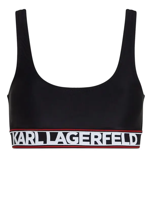 Karl Lagerfeld Logo-underband Bikini Top - Black