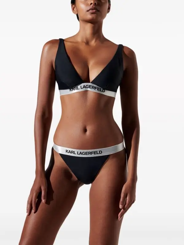 Karl Lagerfeld Logo-waistband Bikini Bottoms