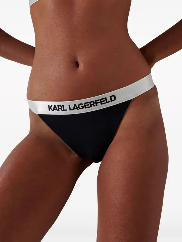 Karl Lagerfeld Logo-waistband Bikini Bottoms