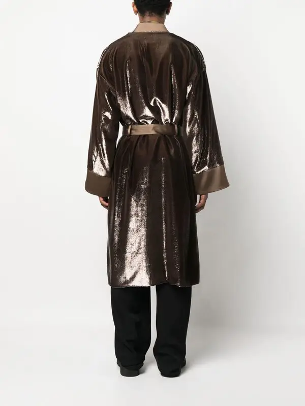 Roberto Cavalli Metallic-effect Kimono Jacket
