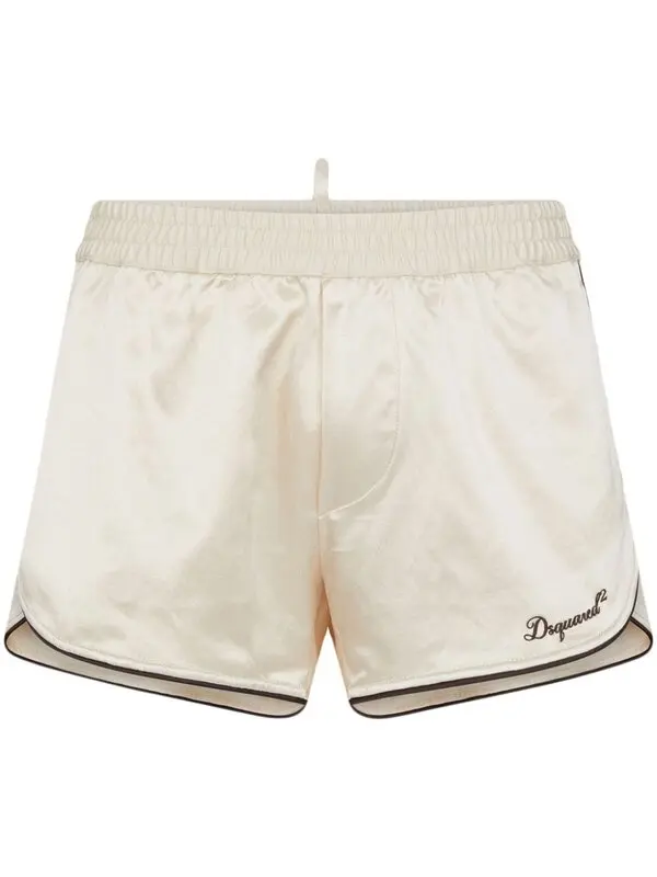 Dsquared2 Logo-embroidered Satin Track Shorts