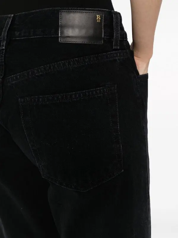 R13 Romeo Low-rise Boyfriend Jeans - Black