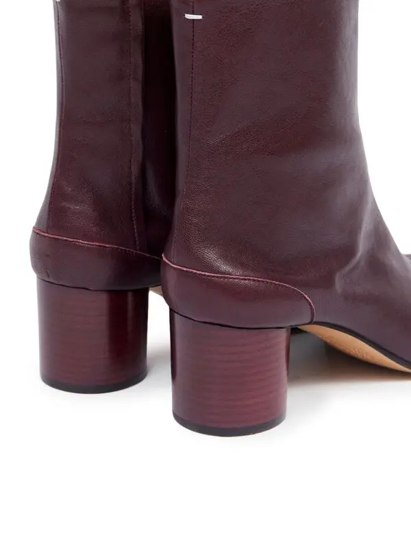 MAISON MARGIELA Tabi 60mm Leather Ankle Boots - Purple