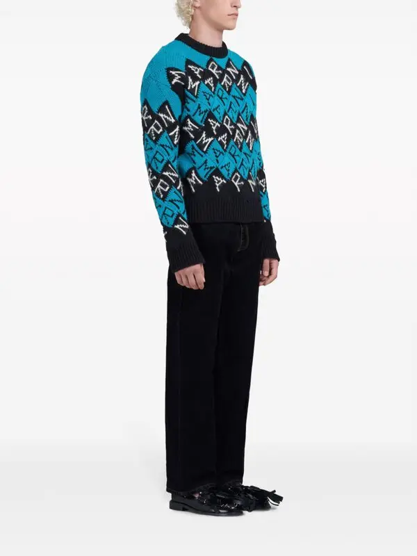 Marni Logo Intarsia-knit Jumper