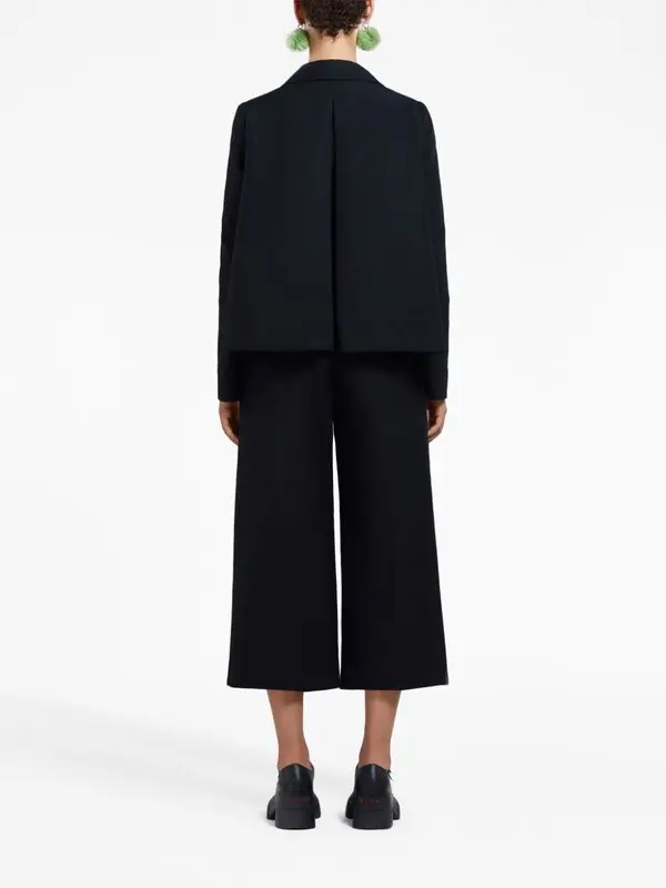 Marni High-waisted Cropped Trousers - Black