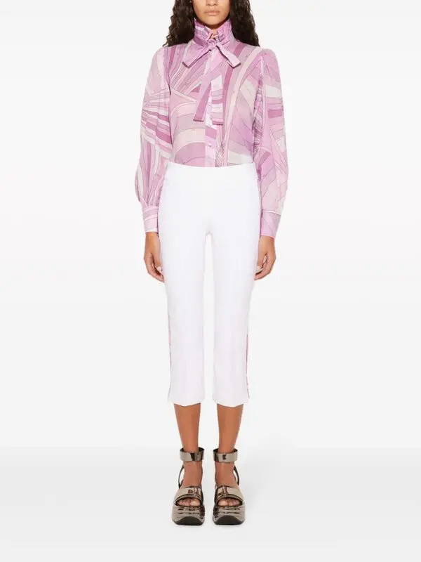Emilio Pucci Iride-print Cropped Trousers