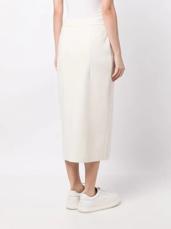 N.peal Organic Cashmere Buttoned Skirt