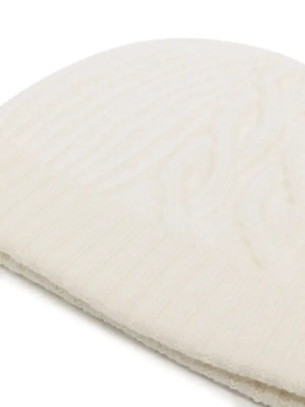 N.peal Cable-knit Cashmere Beanie - White
