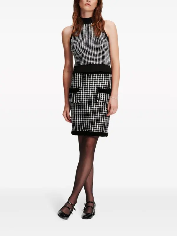 Karl Lagerfeld Bouclé Two-pocket Pencil Skirt