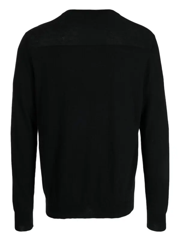 N.peal Henley Button-placket Jumper - Black