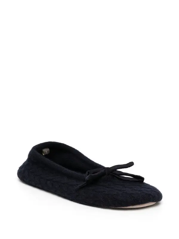 N.peal Knitted Cashmere Slippers