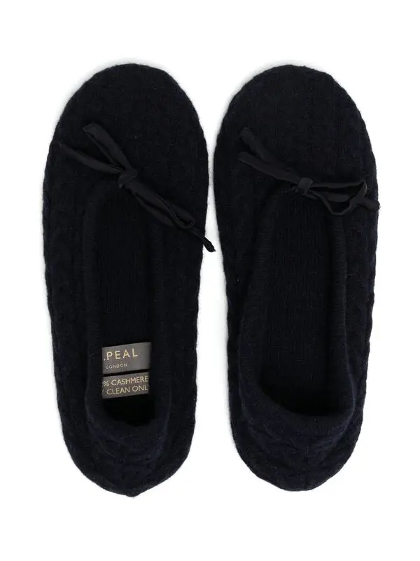 N.peal Knitted Cashmere Slippers