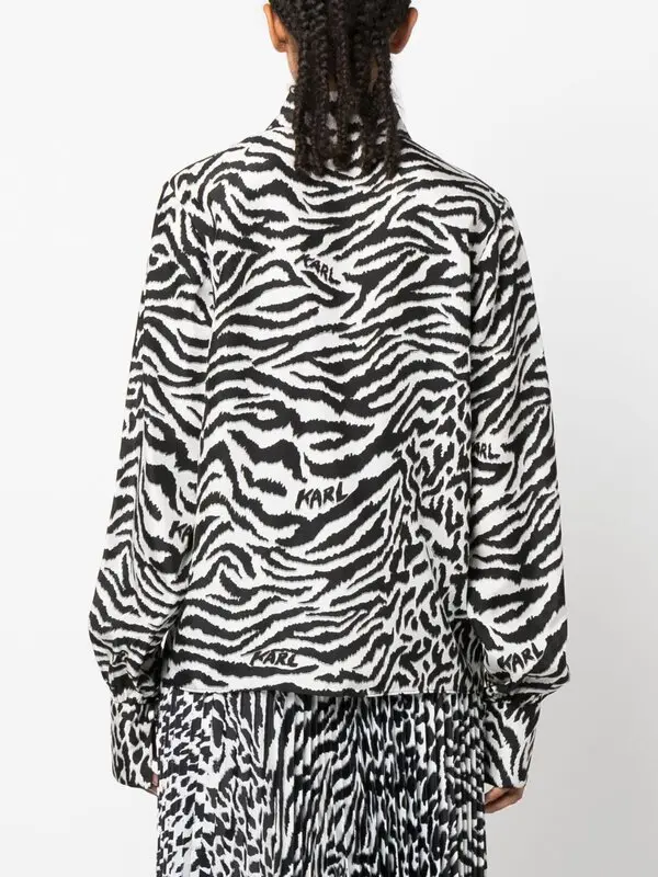 Karl Lagerfeld Animal-print Silk Shirt