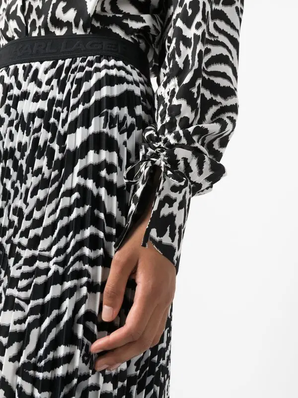 Karl Lagerfeld Animal-print Silk Shirt