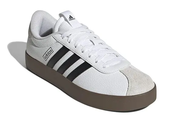 Adidas Vl Court 3.0 Classic Sneakers With Metallic Accents - White