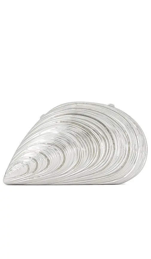 Simkhai Bridget Oyster Shell Clutch - Silver
