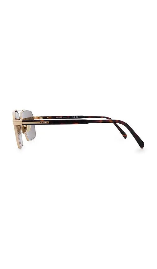 Prada Aviator Sunglasses In Metallic
