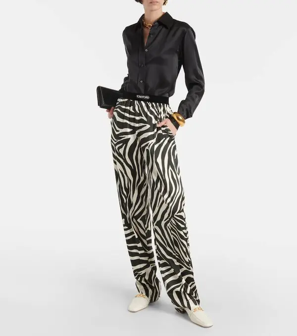 TOM FORD Whitney Croc-effect Leather Mules - White
