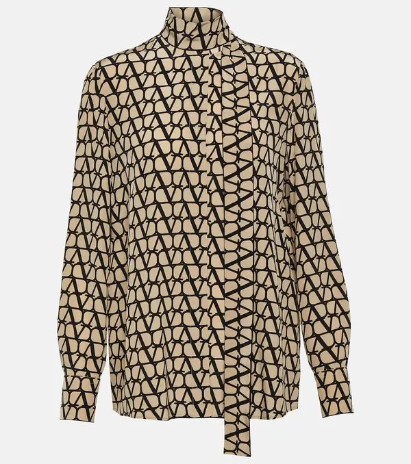 Valentino Garavani Toile Iconographe Silk Crêpe De Chine Blouse - Multicoloured