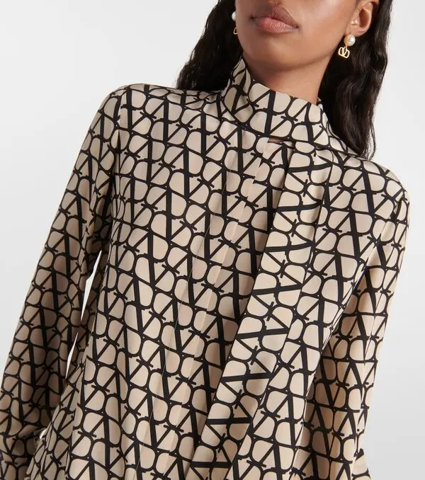Valentino Garavani Toile Iconographe Silk Crêpe De Chine Blouse - Multicoloured