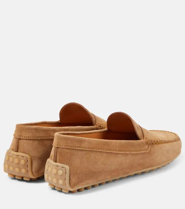 TOD'S City Gommino Suede Loafers - Brown