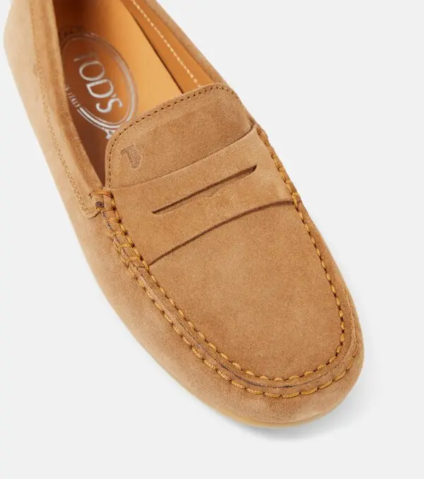 TOD'S City Gommino Suede Loafers - Brown