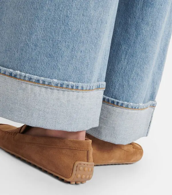 TOD'S City Gommino Suede Loafers - Brown