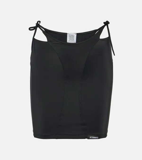 Vetements Deconstructed Jersey Miniskirt - Black