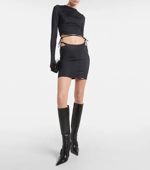 Vetements Deconstructed Jersey Miniskirt