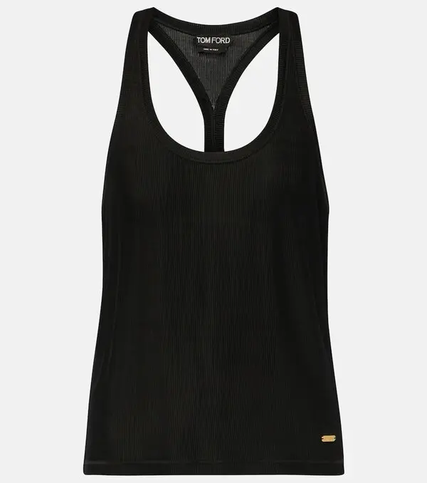 TOM FORD Ribbed Tank Top - Black