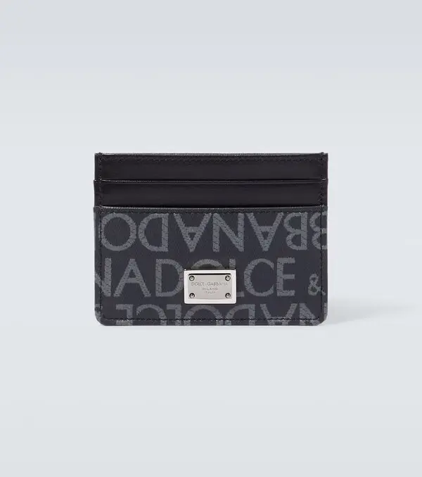 Dolce & Gabbana Logo Leather Card Holder - Black