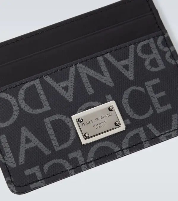 Dolce & Gabbana Logo Leather Card Holder - Black