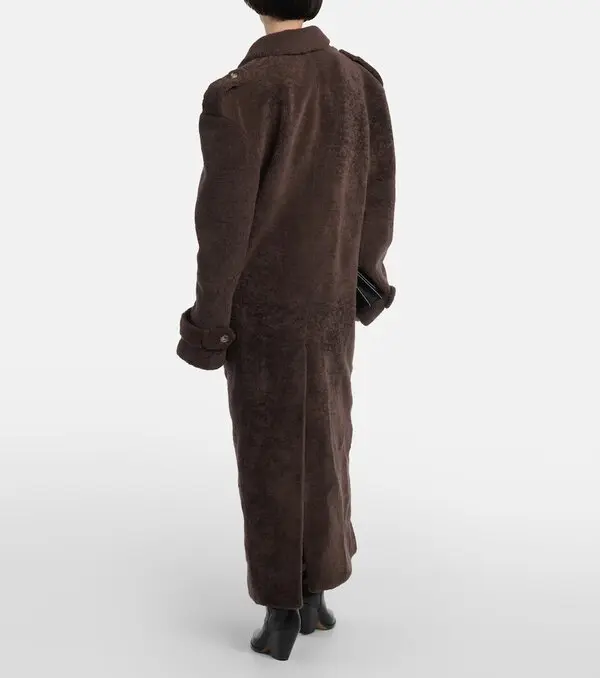 THE MANNEI Oversized Leather Coat
