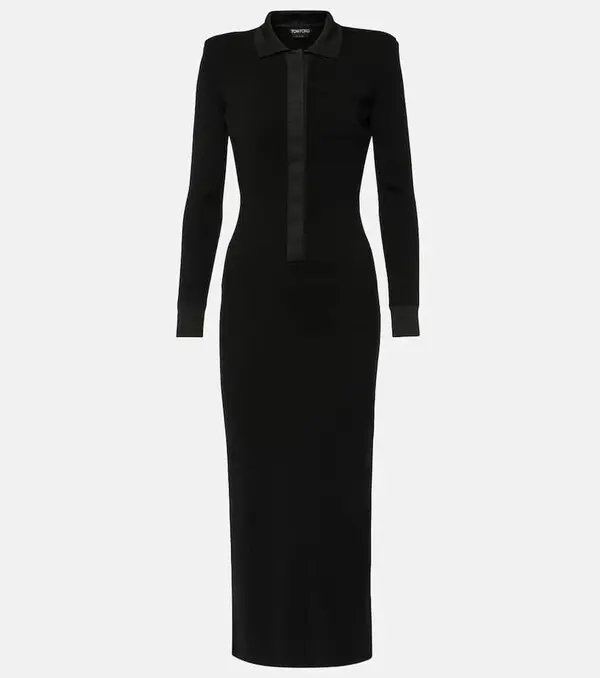 TOM FORD Wool And Silk-blend Maxi Dress
