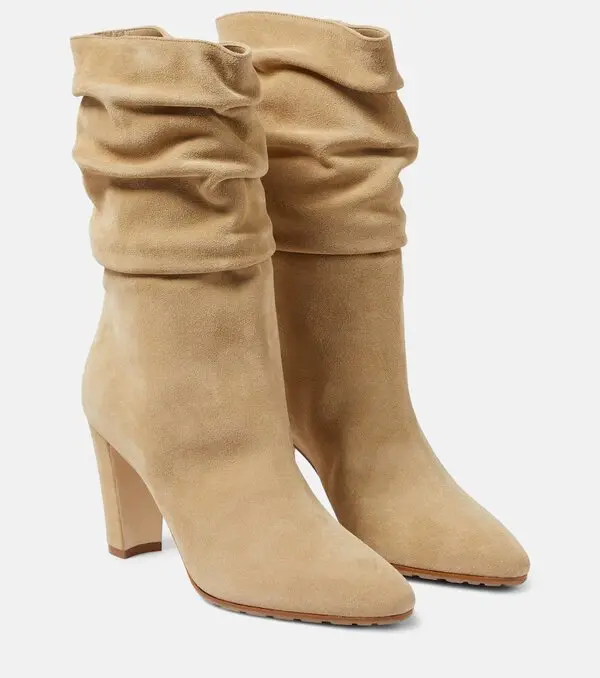 Manolo Blahnik Calasso Suede Ankle Boots - Brown